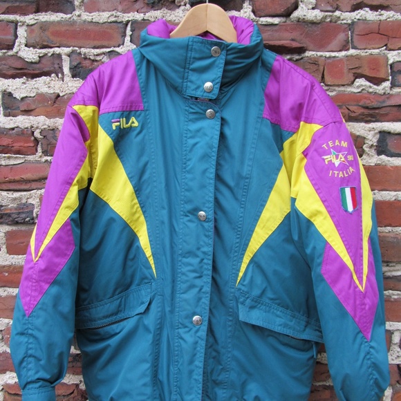 Fila | Jackets & Coats | Fila Colorblock Sponsor Ski Jacket Vtg 9s ...